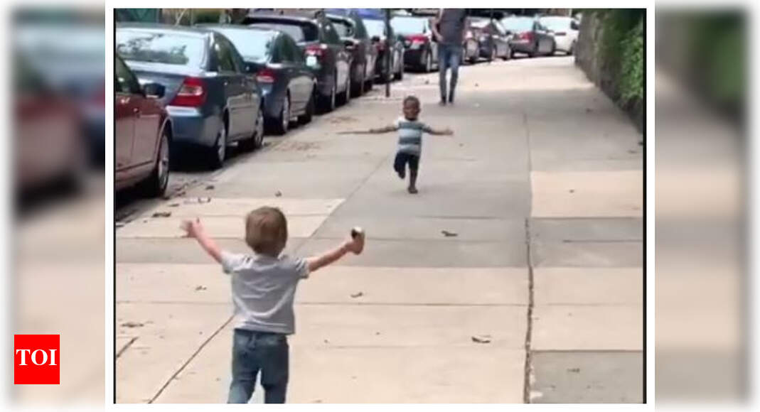The video of these toddler BFFs running towards each other is going ...