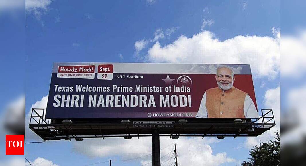 Modi’s US rally to erase political red-blue divide - Times of India