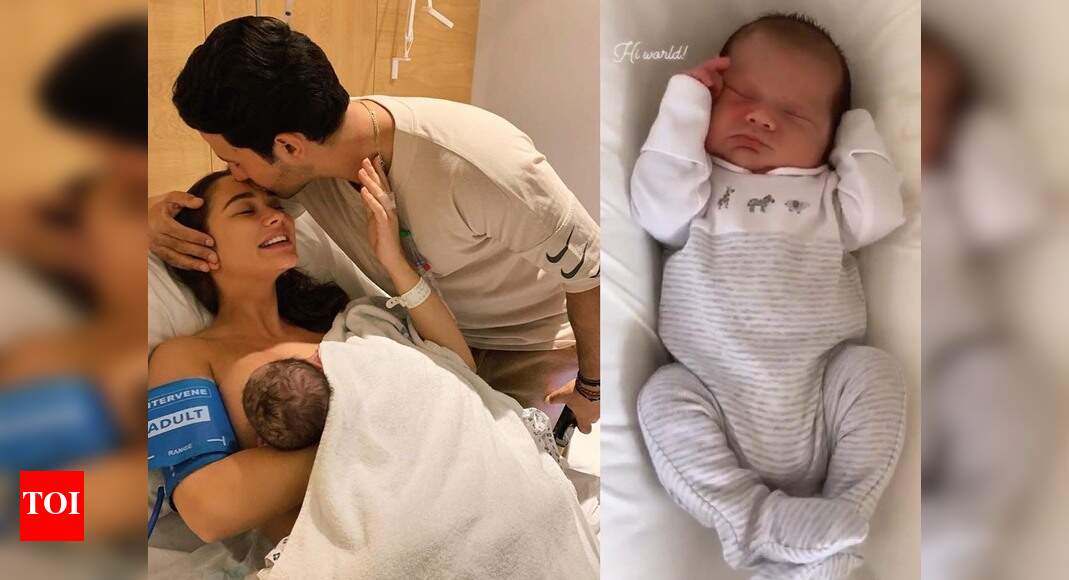 Amy Jackson shares the first picture of her adorable baby boy! | Hindi ...