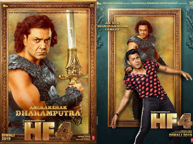 'Housefull 4' posters: Bobby Deol as 'Dharam' and 'Max' in the new ...