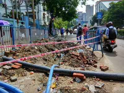 Blocked road - Times of India