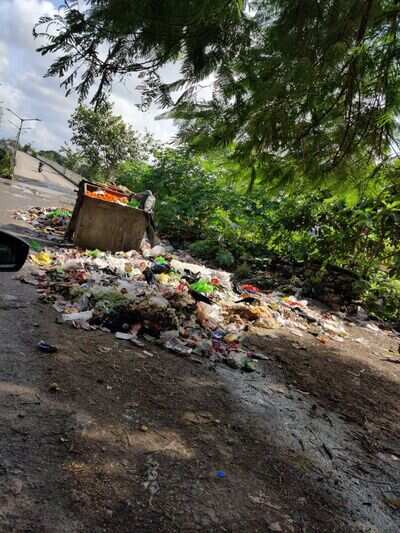 Garbage under Tilak bridge. - Times of India