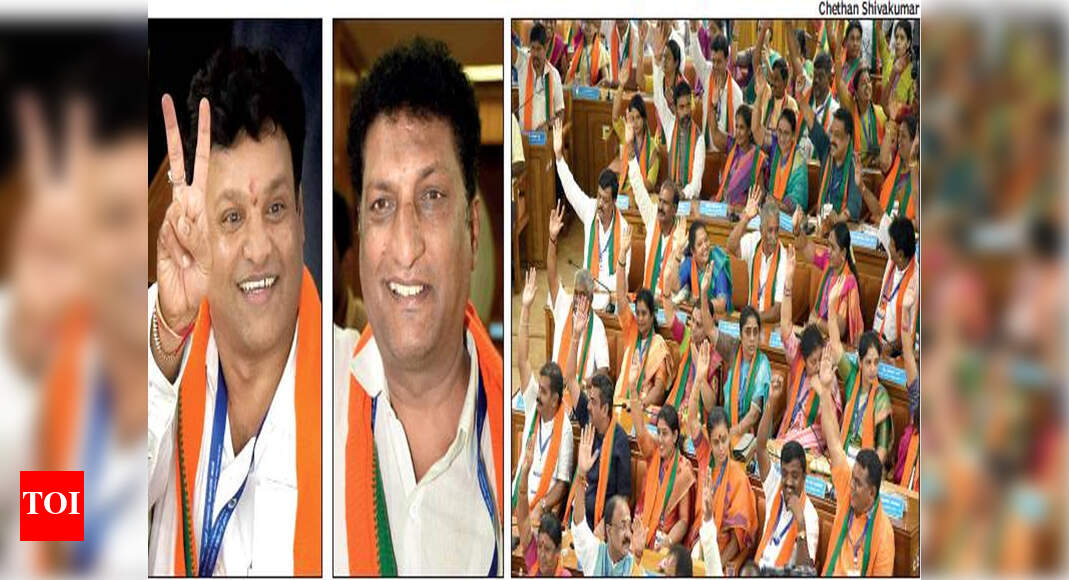 BJP’s Goutham Kumar elected Bengaluru’s 53rd mayor; Raju is deputy CM ...