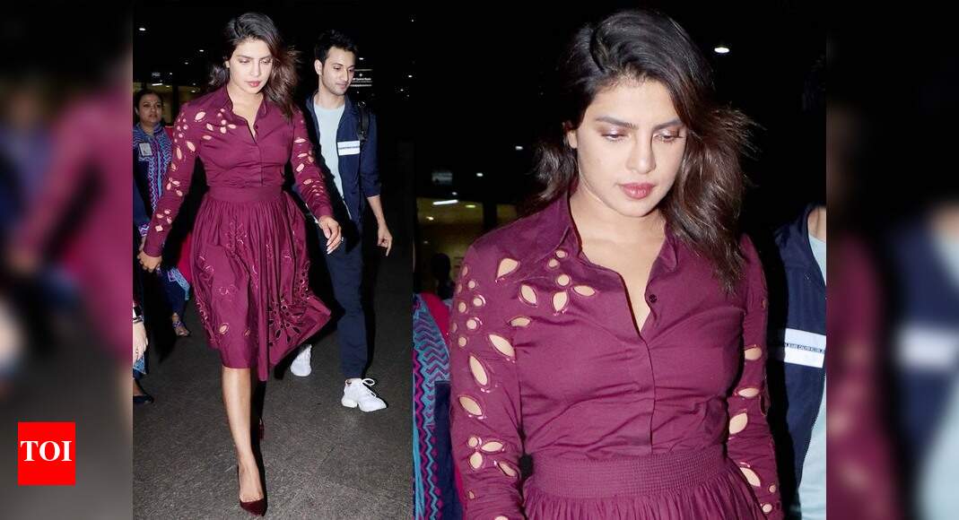 Priyanka Chopra is back in Mumbai; gets snapped at airport with 'The Sky Is Pink' co-star Rohan ...