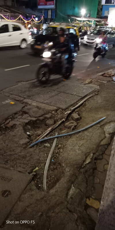 Footpath is in very bad condition - Times of India