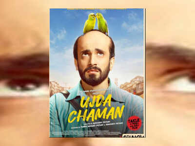 'Ujda Chaman' new poster out: With two parakeets sitting on a bald head ...