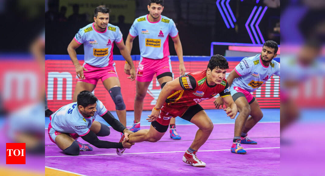 PKL: Jaipur Pink Panthers stay alive with a tough win | Pro-Kabaddi-League News - Times of India