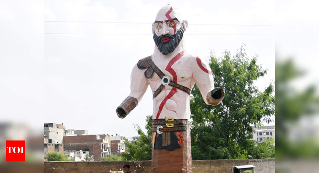 Six-pack abs and trimmed beard, Ravan effigies get a modern twist in ...