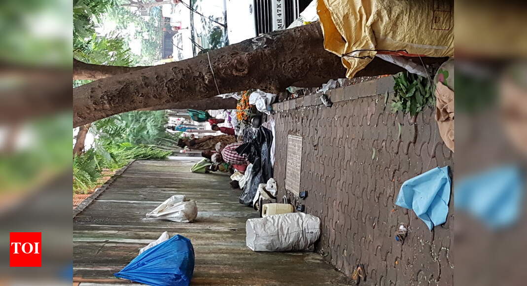 Encroachment of Foot path - Times of India