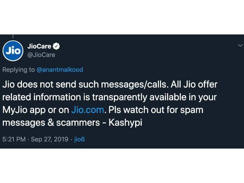 Reliance Jio is warning users about this new scam: What you need to ...