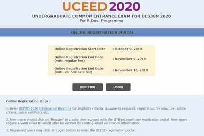 UCEED 2020 Application Form: IIT Bombay UCEED 2020 application process ...