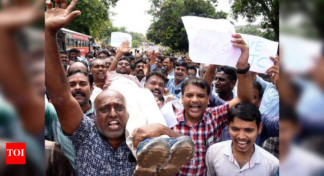 TSRTC's JAC calls for protests, Telangana bandh on October 19 ...