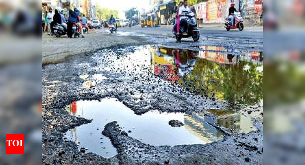 Chennai: It’s bumpy ride for motorists on busy General Patters Road ...