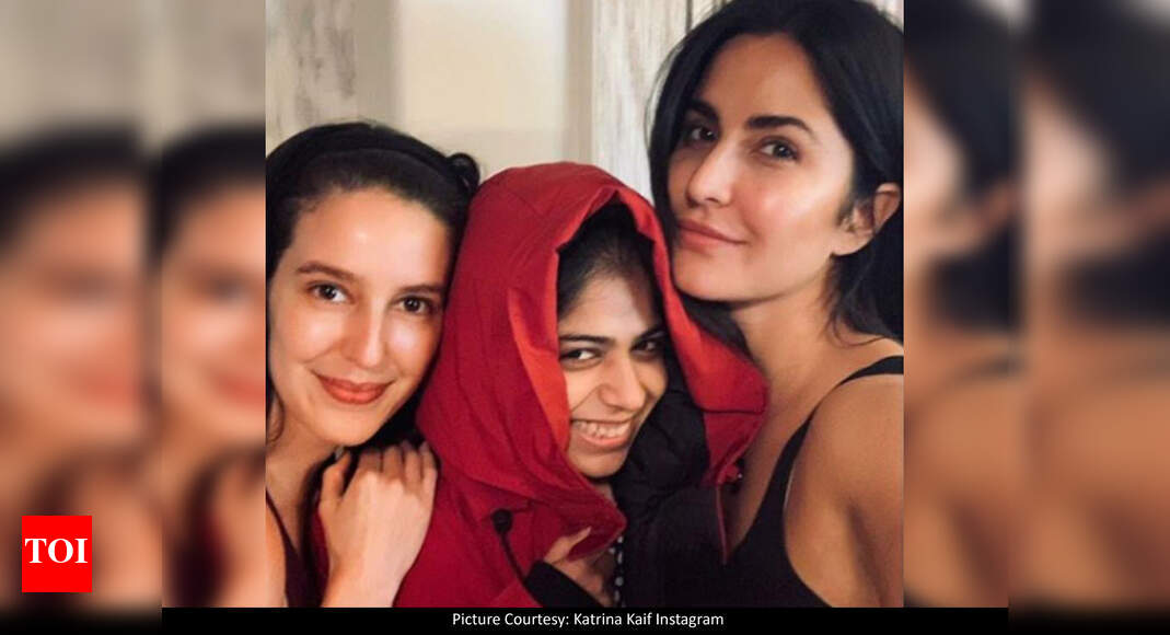 Katrina Kaif poses for a happy picture with sister Isabelle and a ...