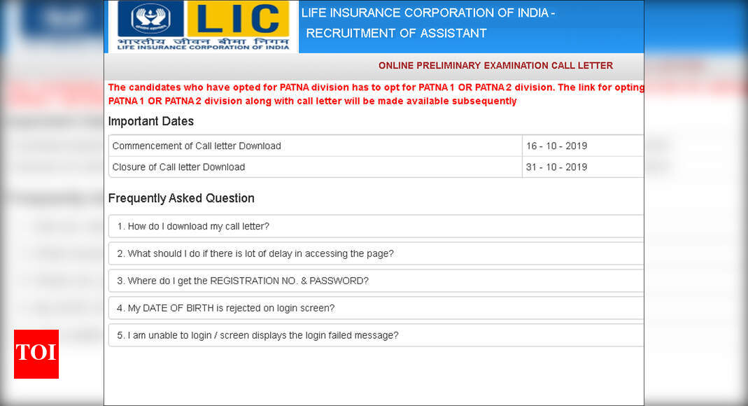 LIC Assistant Admit Card 2019 released @licindia.in; download here ...