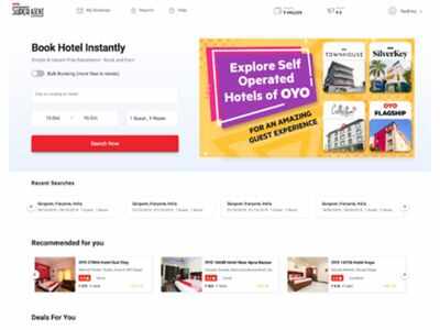 Oyo launches online portal for travel agents - Times of India