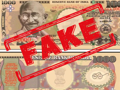 FAKE ALERT: New 1000 rs note? No, just an artist's imagination ...