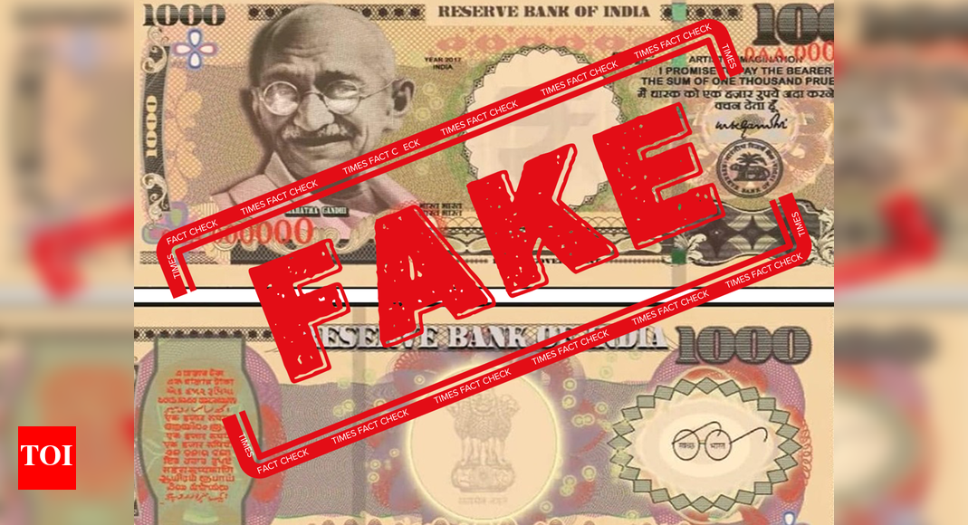 FAKE ALERT: New 1000 rs note? No, just an artist's imagination ...