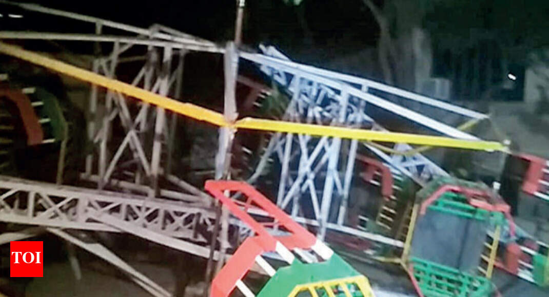 14 injured in amusement wheel collapse in east Delhi | Delhi News ...