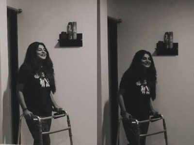 Manjima Mohan recovering after leg surgery | Tamil Movie News - Times ...