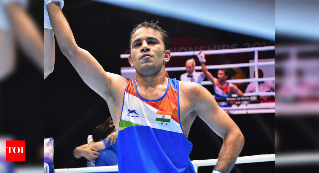 Boxer Amit Panghal begins with win in World Military Games | Boxing ...
