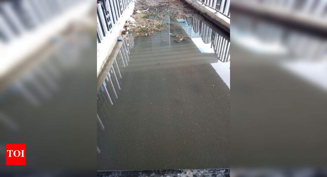 Water Logging below flyover - Times of India