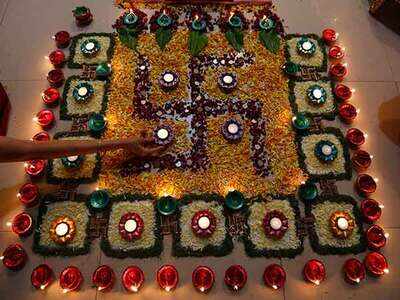 Tips to create a floral rangoli for Diwali - Times of India