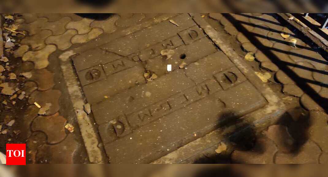 Bad condition of footpaths - Times of India