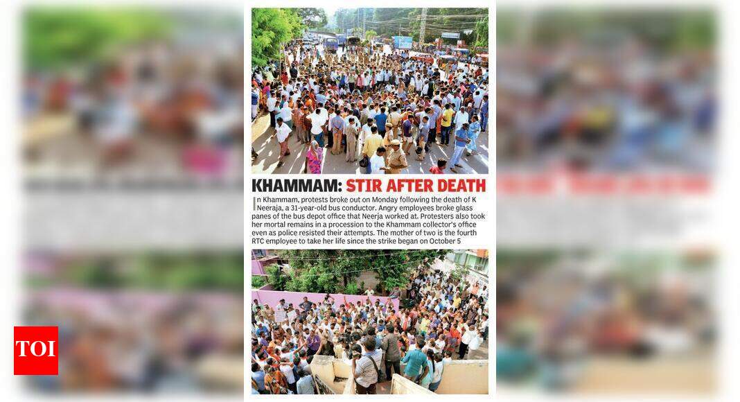 TSRTC strike enters 24th day, no end in sight | Hyderabad News - Times ...