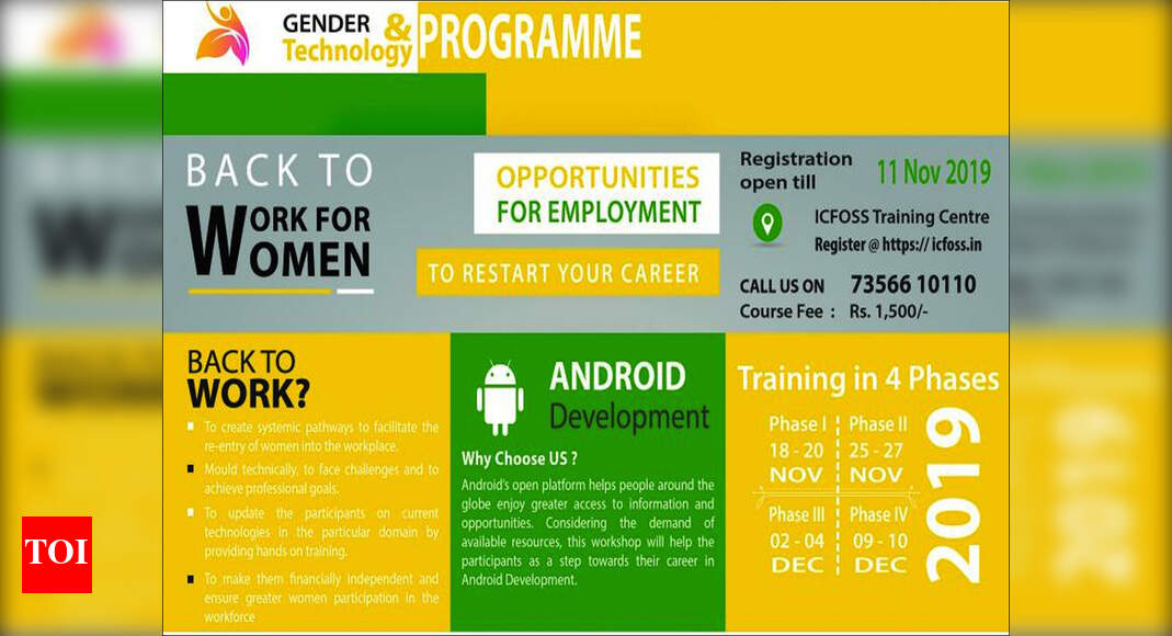 ICFOSS extends support to women in tech - Times of India