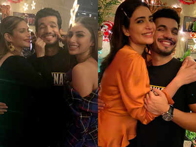 Mouni Roy, Karishma Tanna ring in their Naagin co-star Arjun Bijlani’s ...