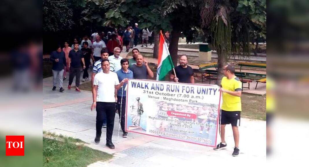 Residents celebrate National Unity Day | Noida News - Times of India