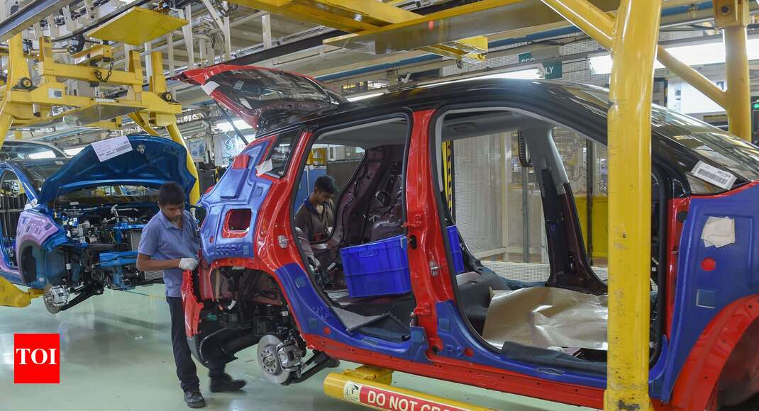 Biggest core sector fall in 8 yrs; sensex touches record high - Times ...