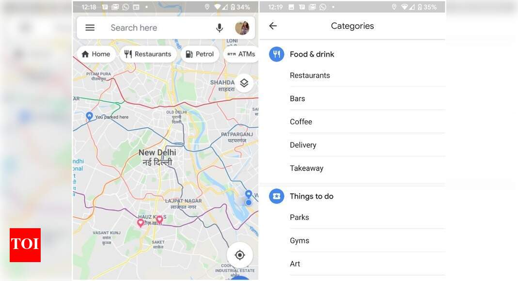 Google Maps for Android gets new shortcuts - Times of India