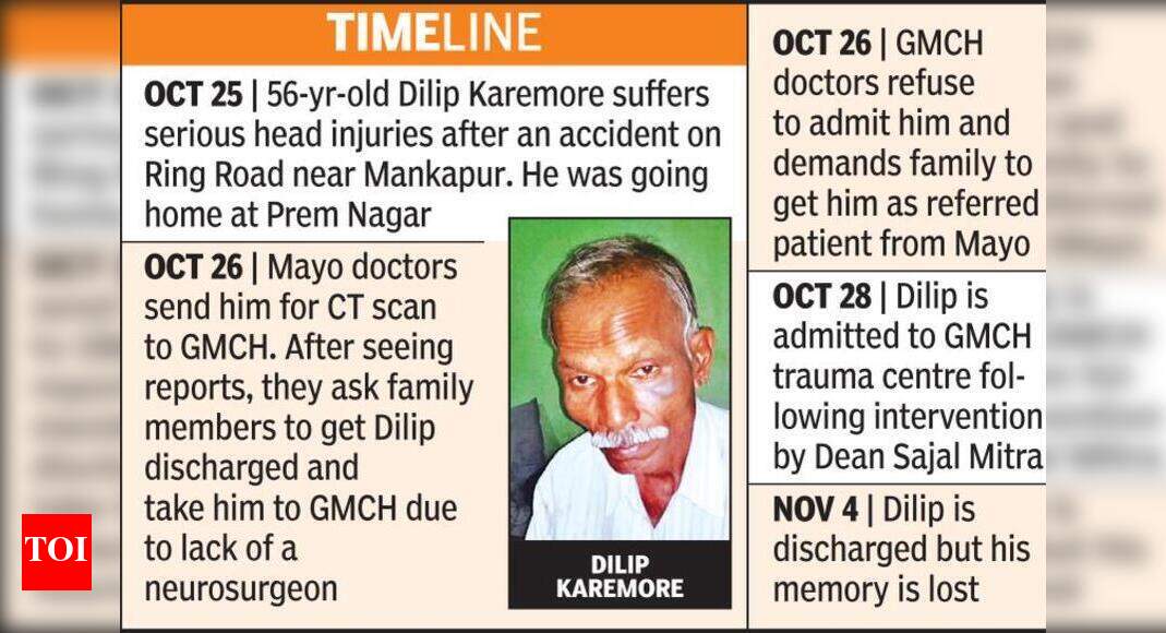 Man loses memory, kin allege delay in treatment by government hospitals ...