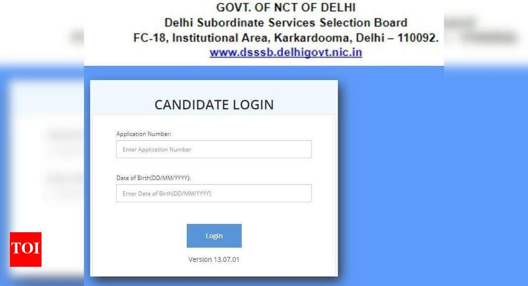 DSSSB PRT Admit Card: DSSSB Assistant Teacher (Primary) admit card 2019 ...