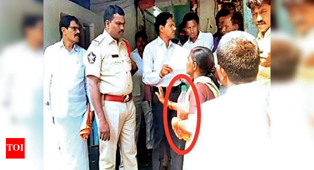 Andhra Pradesh Man And Wife Threaten To Kill Themselves Or Burn Mro