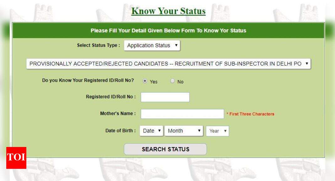 SSC SI and ASI application status link activated, check here - Times of ...