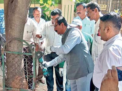 BBMP chief on a drive to free all 'caged' trees | Bengaluru News ...