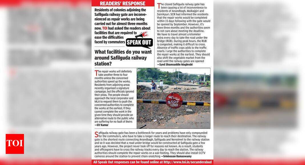 What facilities do you want around Safilguda railway station ...