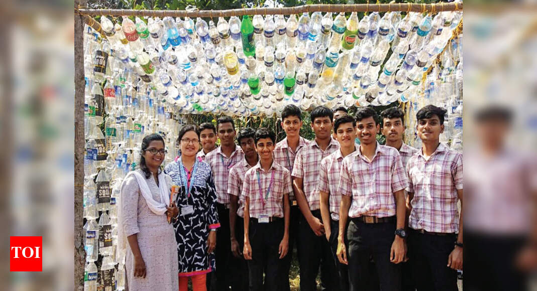 Goa: Tired of waiting for bus shelter, students build their own, out of ...