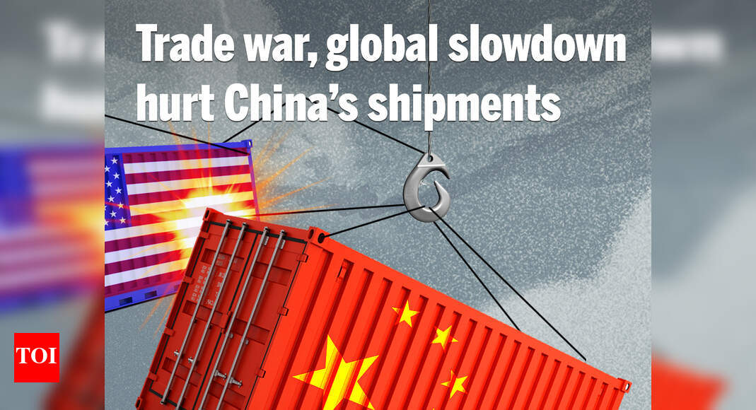 Infographic: Trade war takes a toll on China's shipments - Times of India