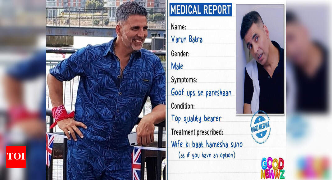 Akshay Kumar as Varun Batra shares his medical report from ‘Good Newwz ...