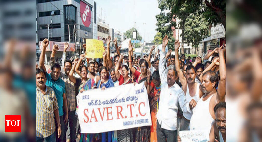 RTC strike: Lives of 48,000 families hang in the balance | Hyderabad ...