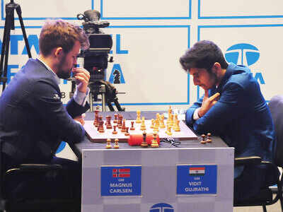 Vidit holds red-hot Carlsen | Chess News - Times of India