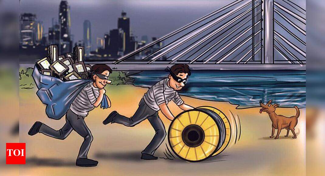Even iconic cable-stayed bridge isn’t safe from crafty Surat thieves ...