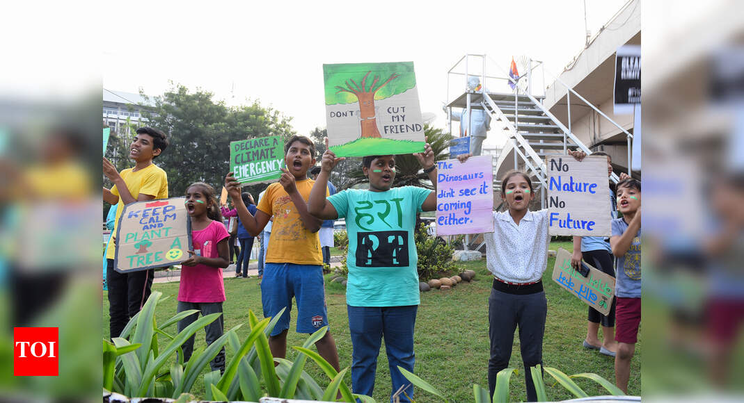 Hyderabad: Children, activists protest mindless cutting of trees ...