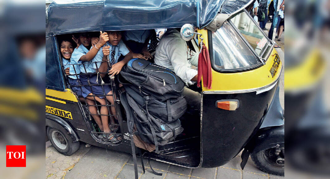 RTO begins week-long drive against autorickshaws ferrying school kids in Pune | Pune News ...