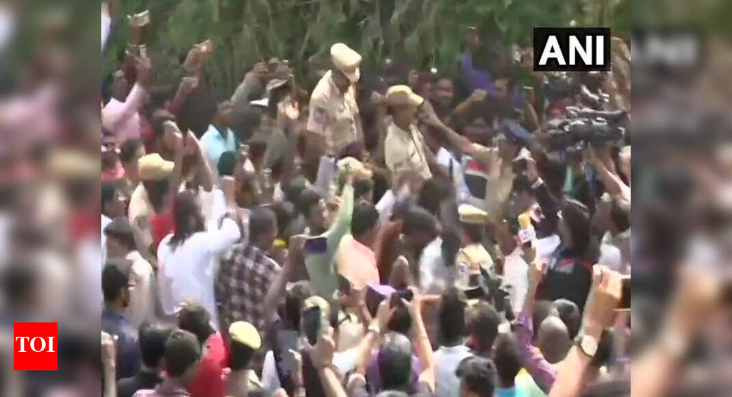 Hyderabad Police Encounter: Disha rape-murder accused encounter: People ...