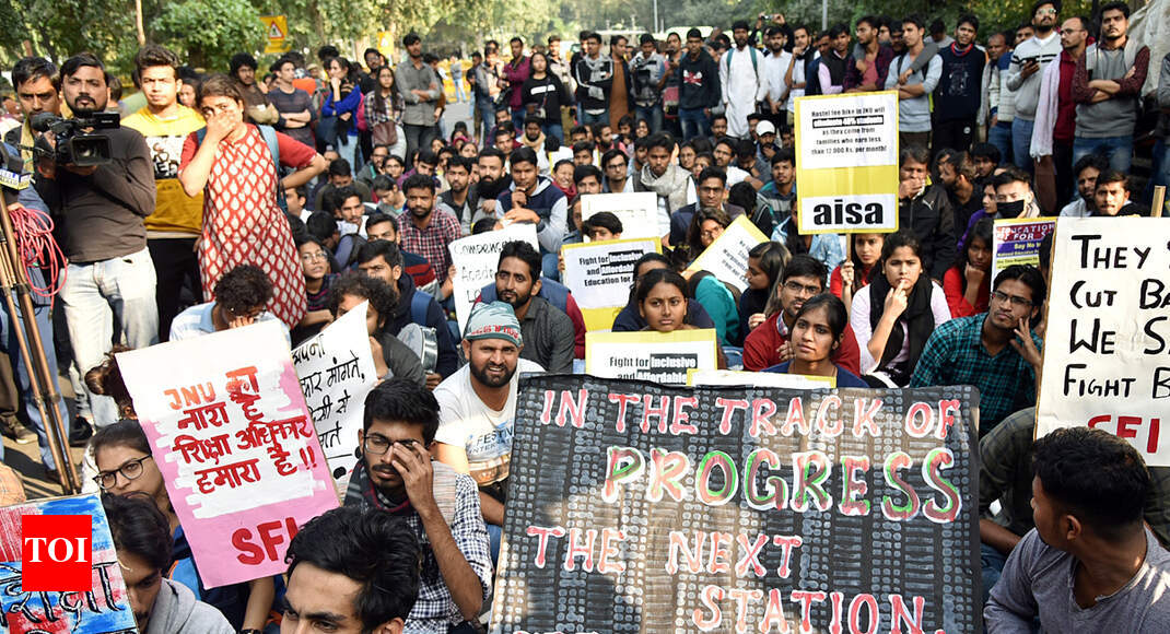 JNU Protest: Protesting JNU students to hold 'padyatra' to Rashtrapati ...